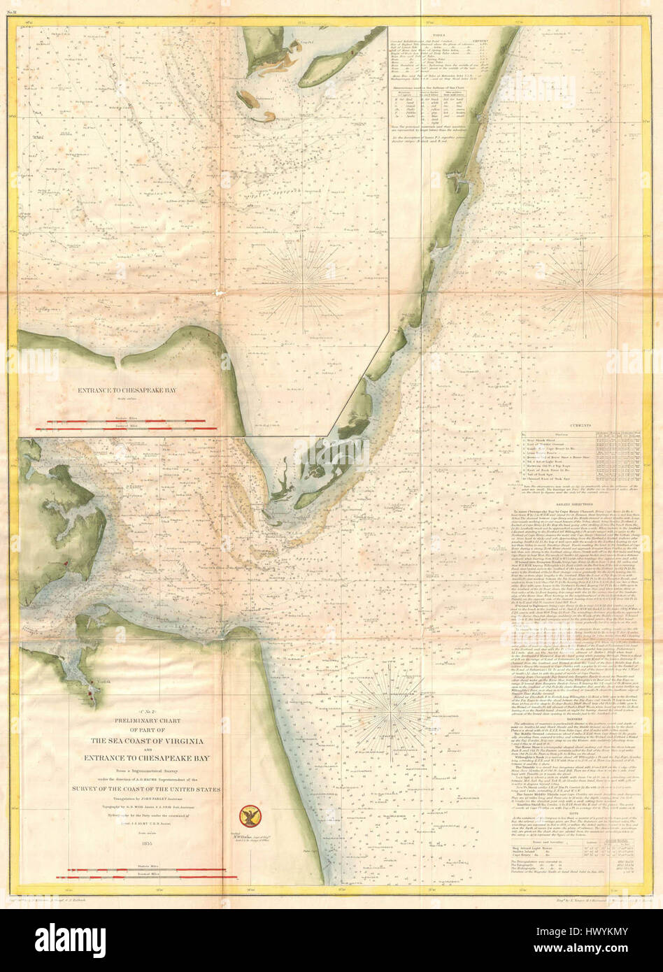 This 1855 map from the U.S. Coast Survey shows the Chesapeake Bay ...