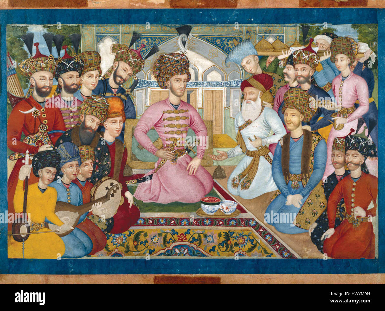 Abbas II of Persia, the Safavid ruler, is shown in this historical ...