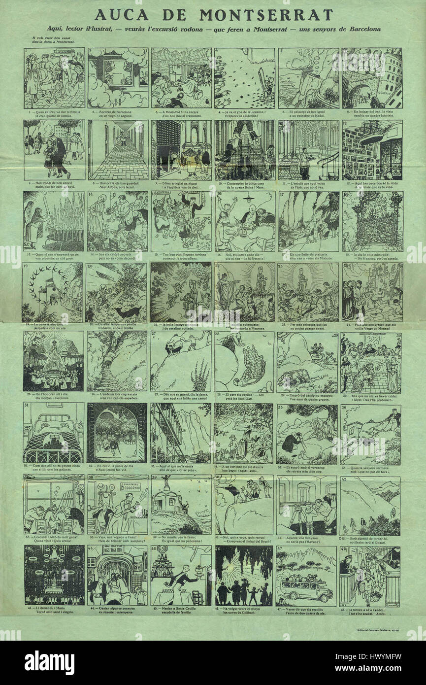 The 'Auca de Montserrat' is a traditional Catalan pictorial format ...