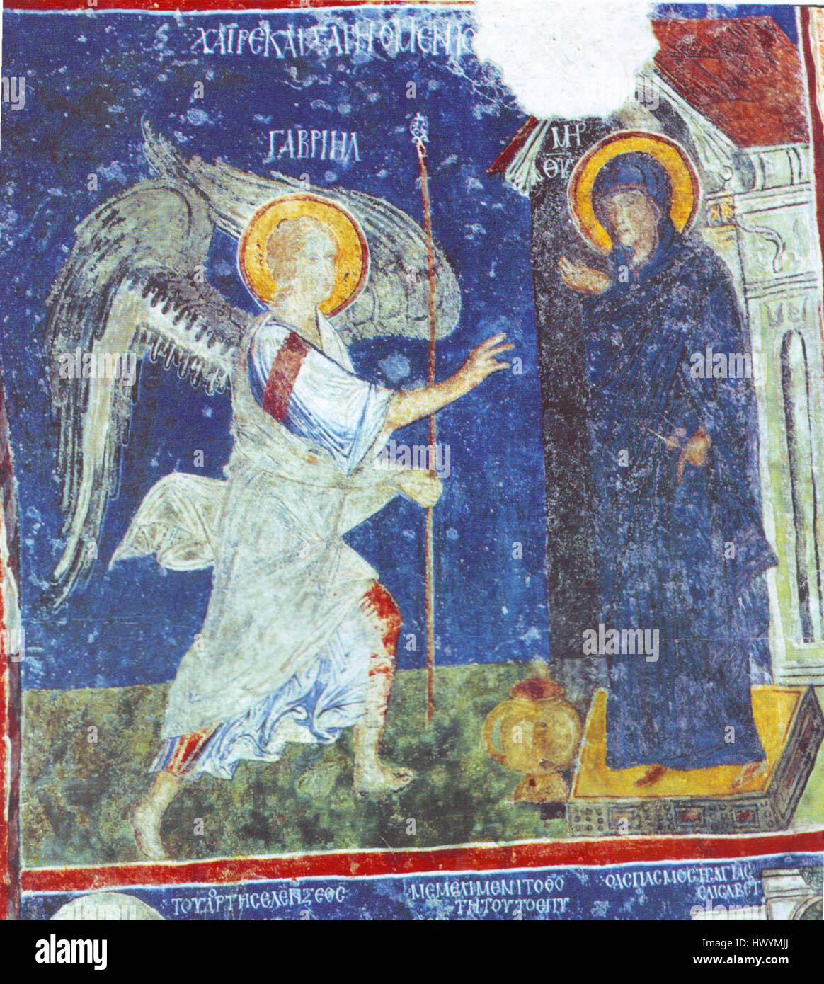 'Annunc capp' likely refers to a depiction of the Annunciation, a ...