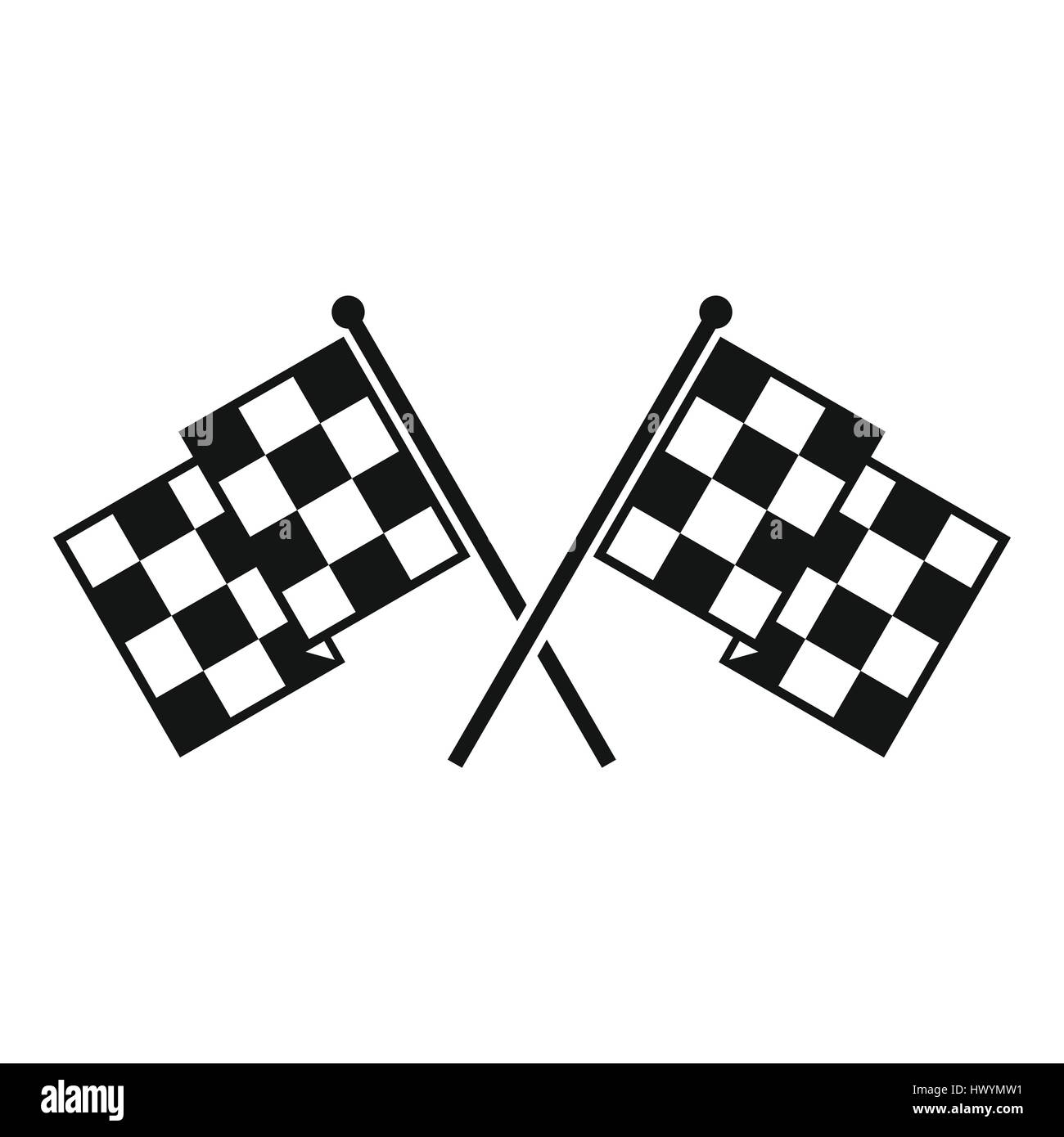 Checkered racing flags icon, simple style Stock Vector Image & Art - Alamy