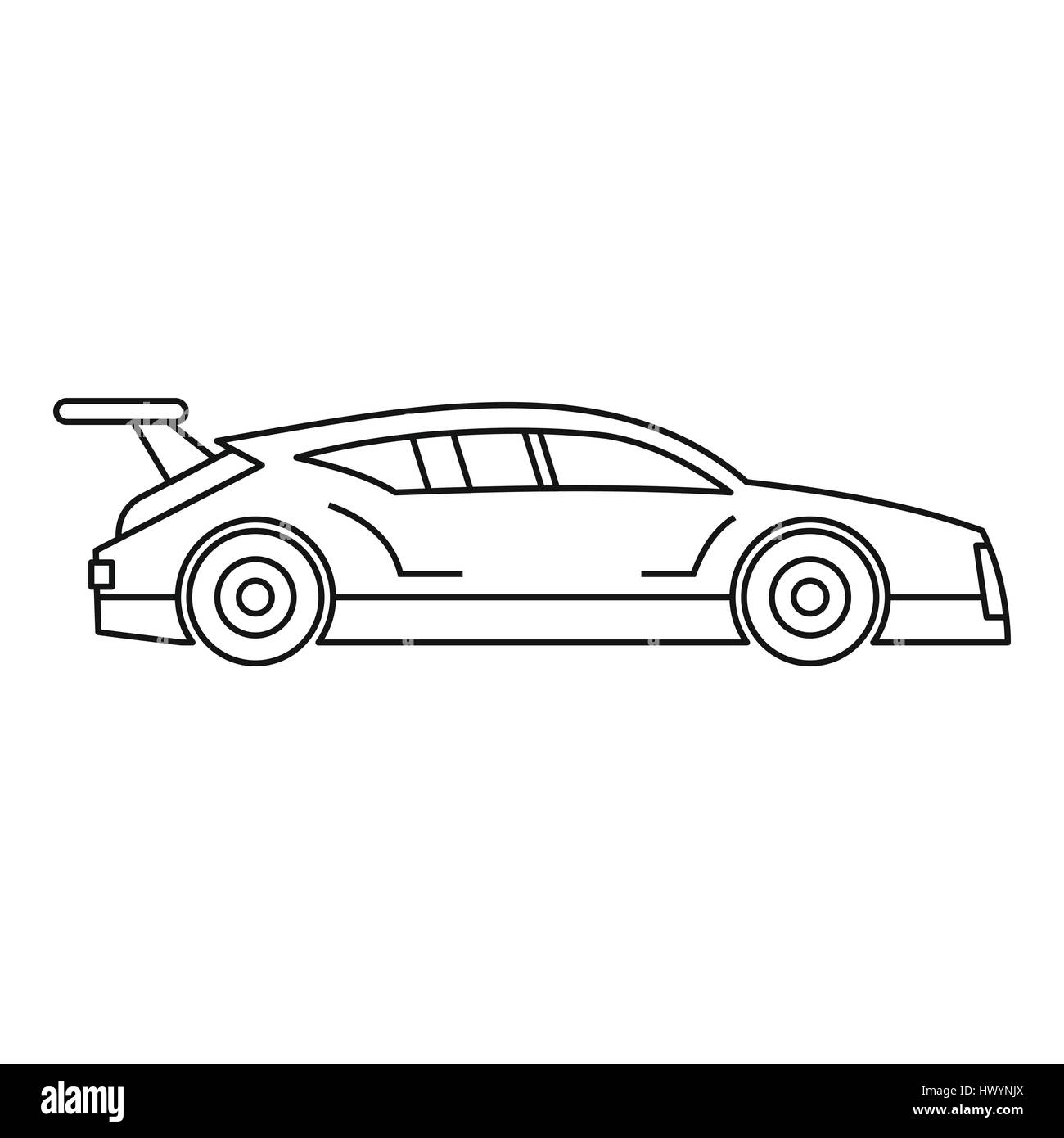 Race Car Outline Drawing