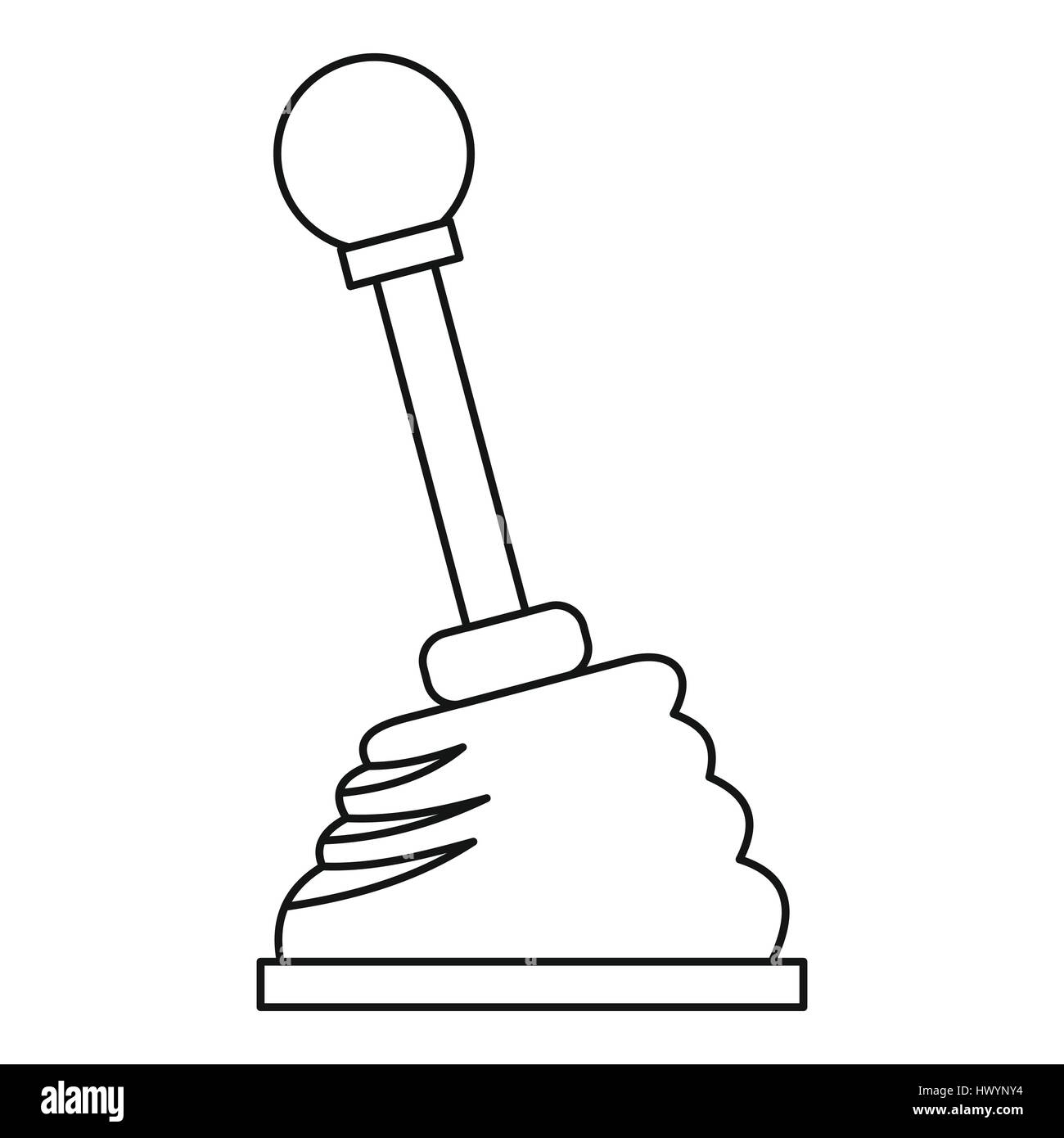 Car gear stick icon, outline style Stock Vector Image & Art - Alamy