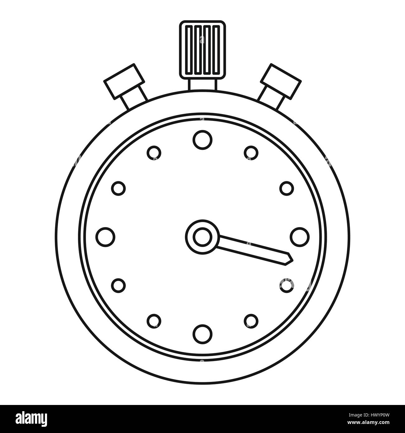 Stopwatch icon, outline style Stock Vector Image & Art - Alamy