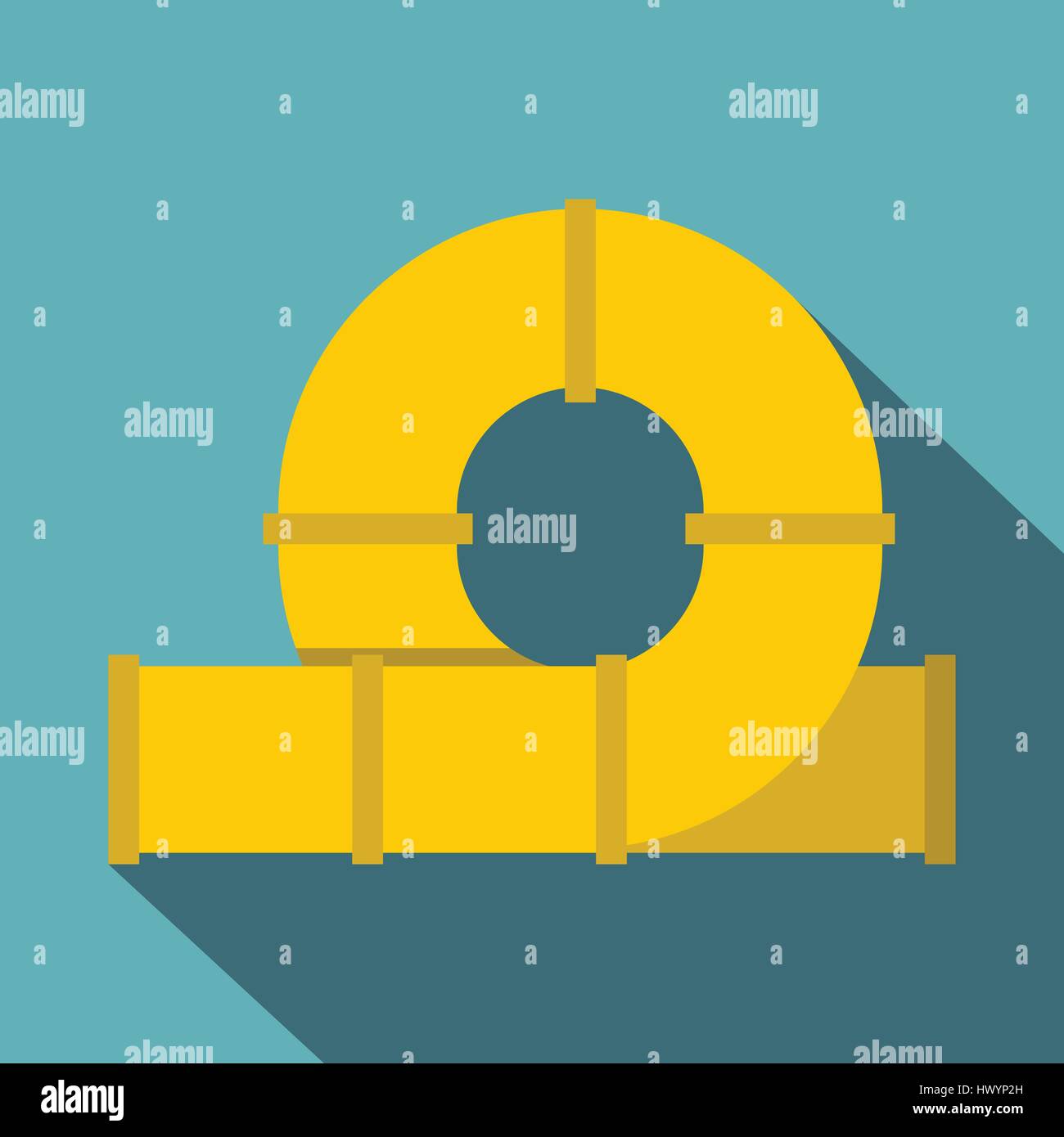 Yellow playground slider icon, flat style Stock Vector Image & Art - Alamy