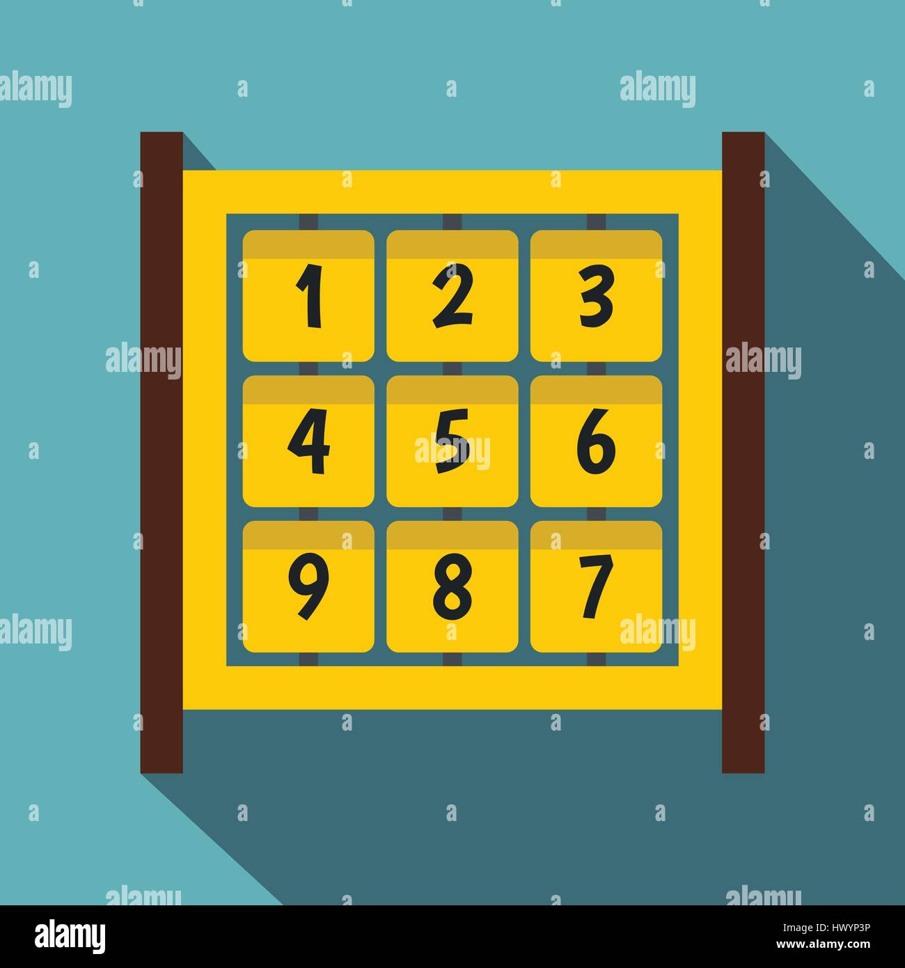 Yellow cubes with numbers on playground icon Stock Vector Image & Art ...