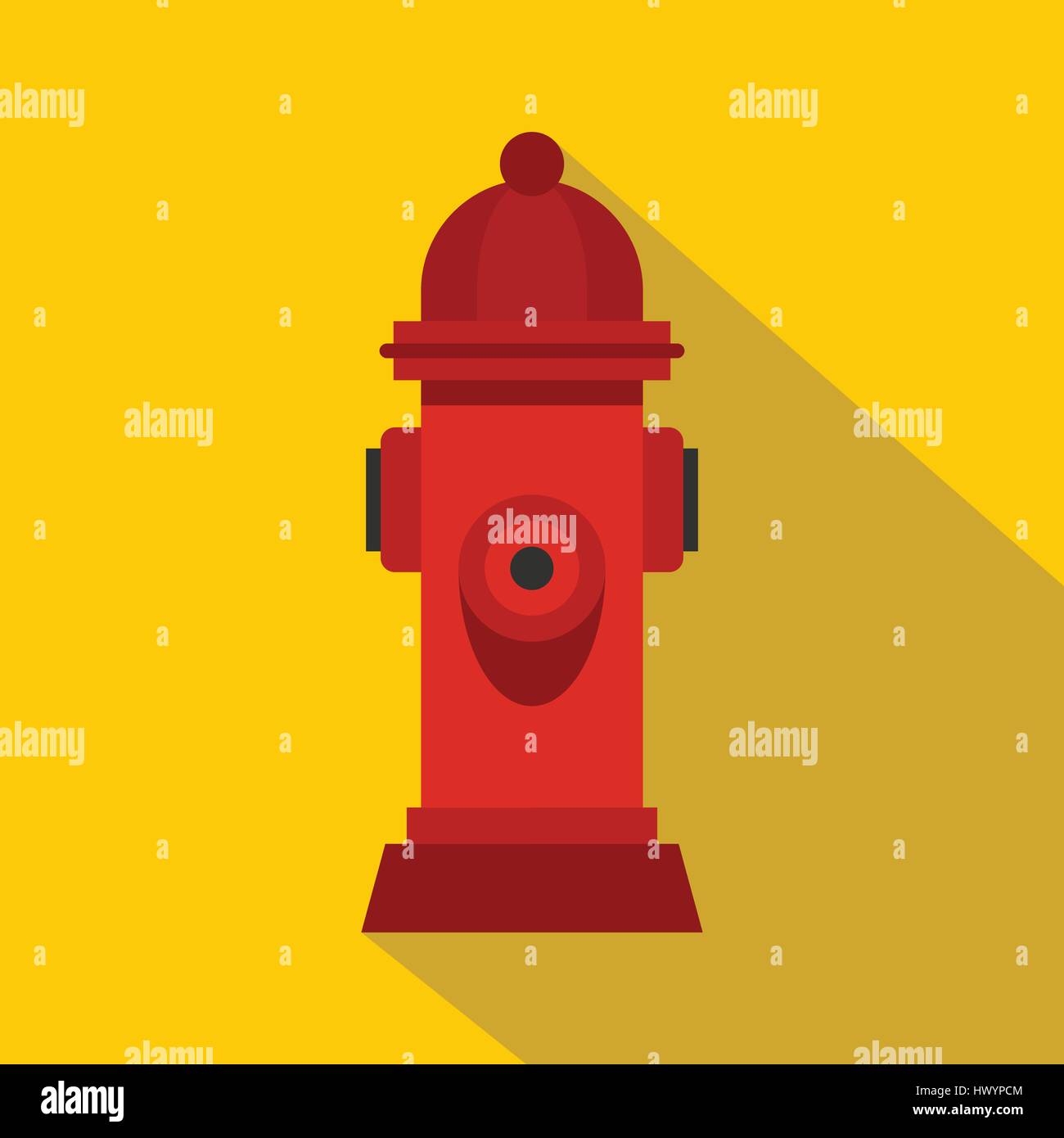 Red fire hydrant icon, flat style Stock Vector Image & Art - Alamy