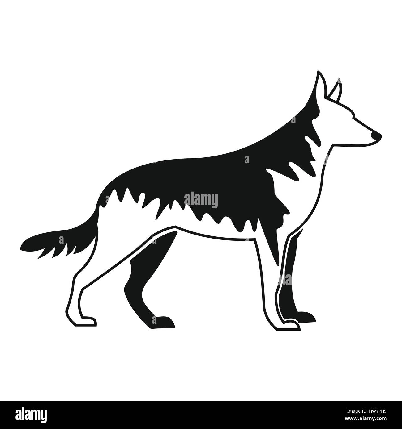German shepherd dog adult Stock Vector Images - Alamy