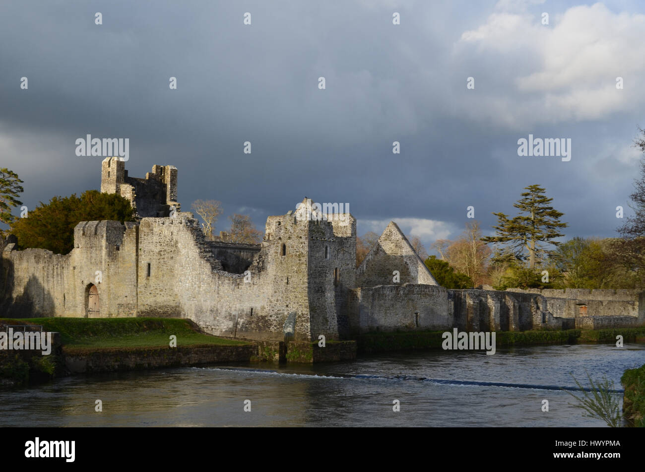 Desmond castle ruins along the maigue river in Ireland Stock Photo - Alamy