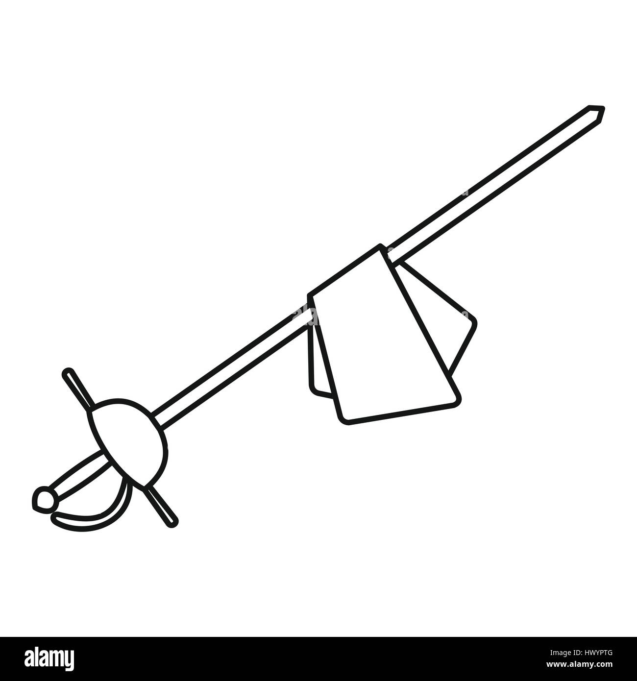 Saber icon, outline style Stock Vector Image & Art - Alamy