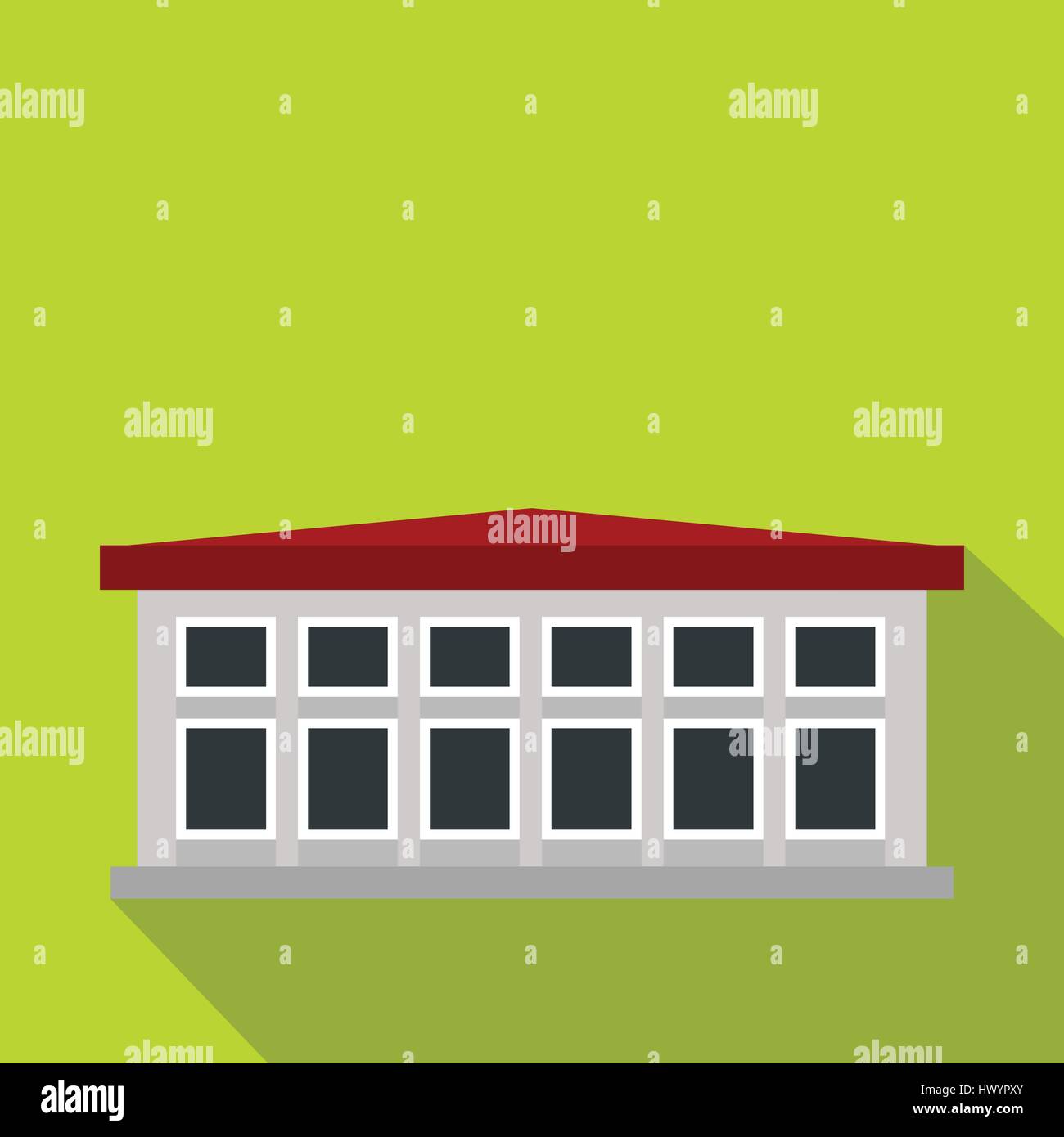 Building icon, flat style Stock Vector Image & Art - Alamy