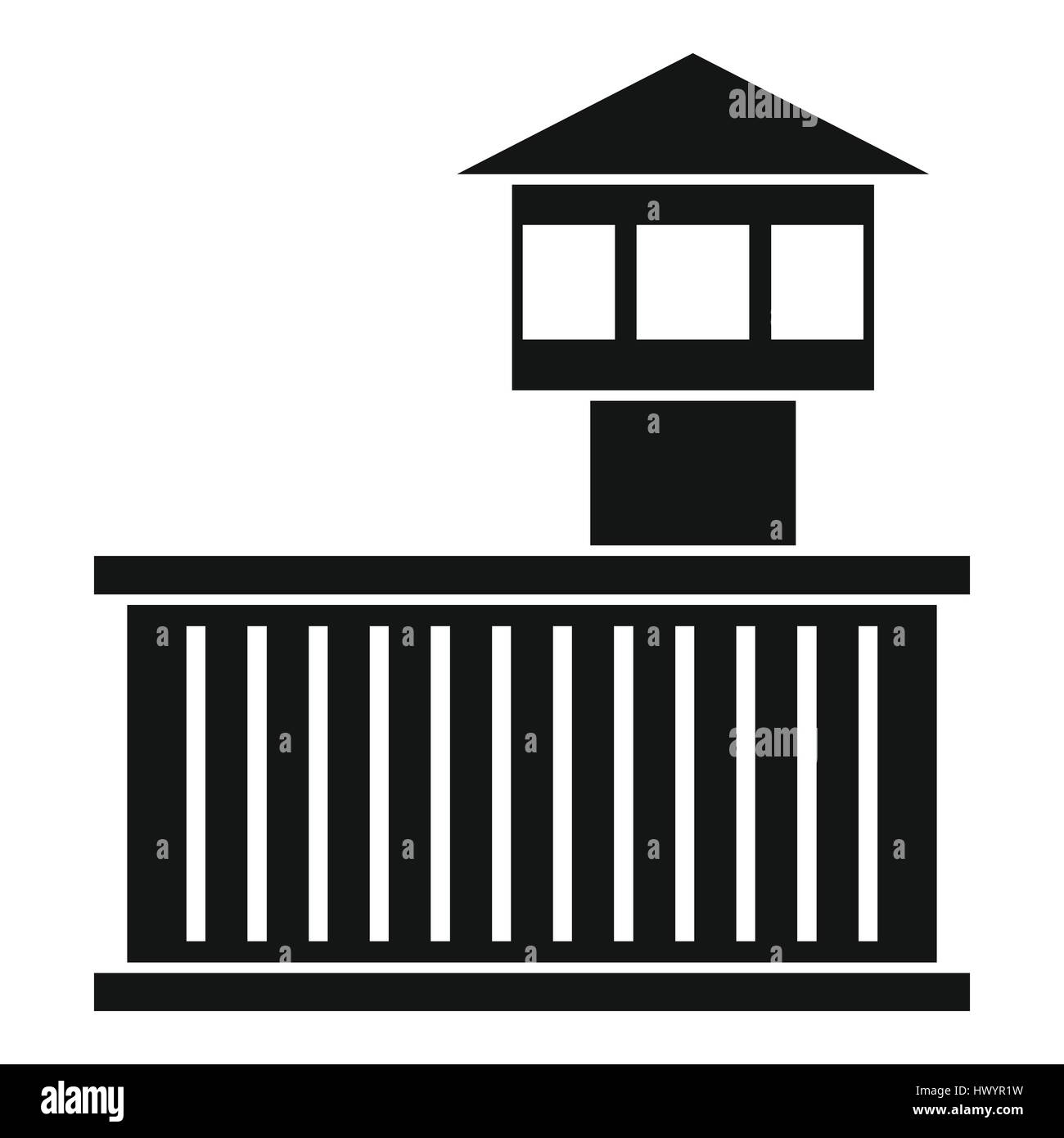 Prison Tower Icon Simple Style Stock Vector Image And Art Alamy