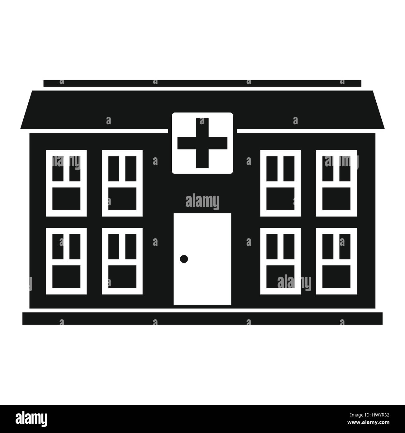 Hospital icon, simple style Stock Vector Image & Art - Alamy