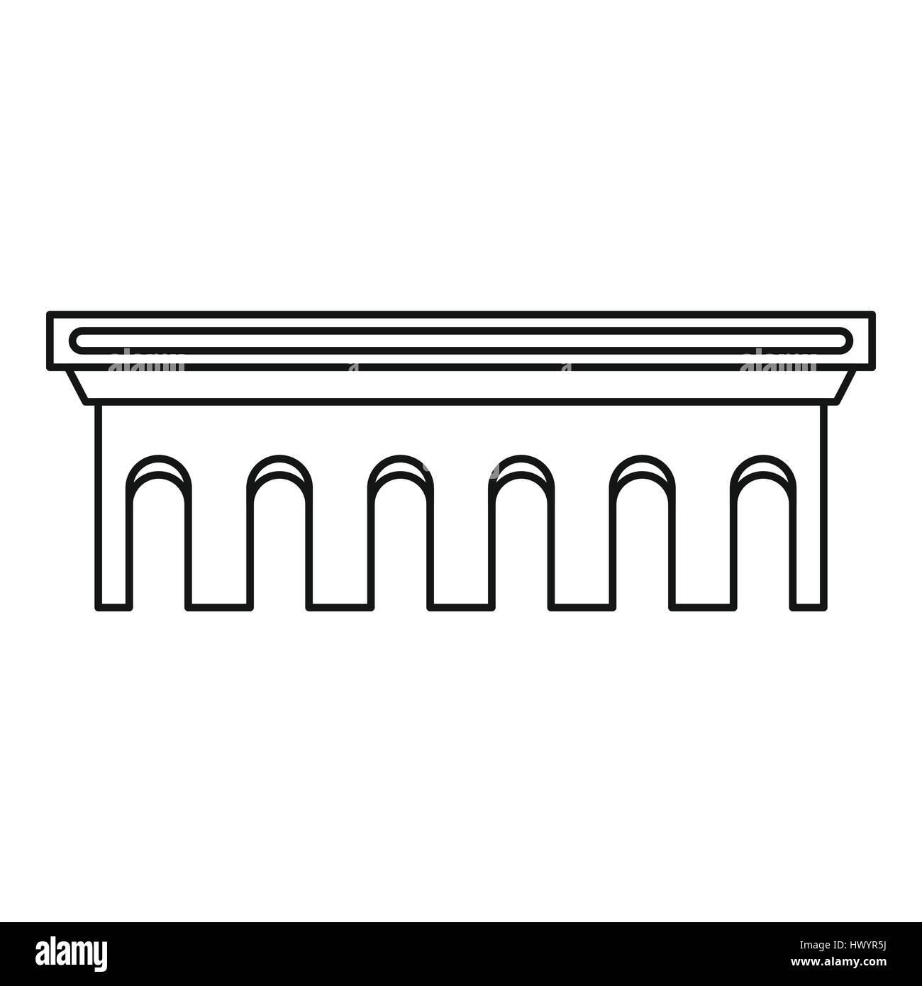 Bridge icon, outline style Stock Vector Image & Art - Alamy