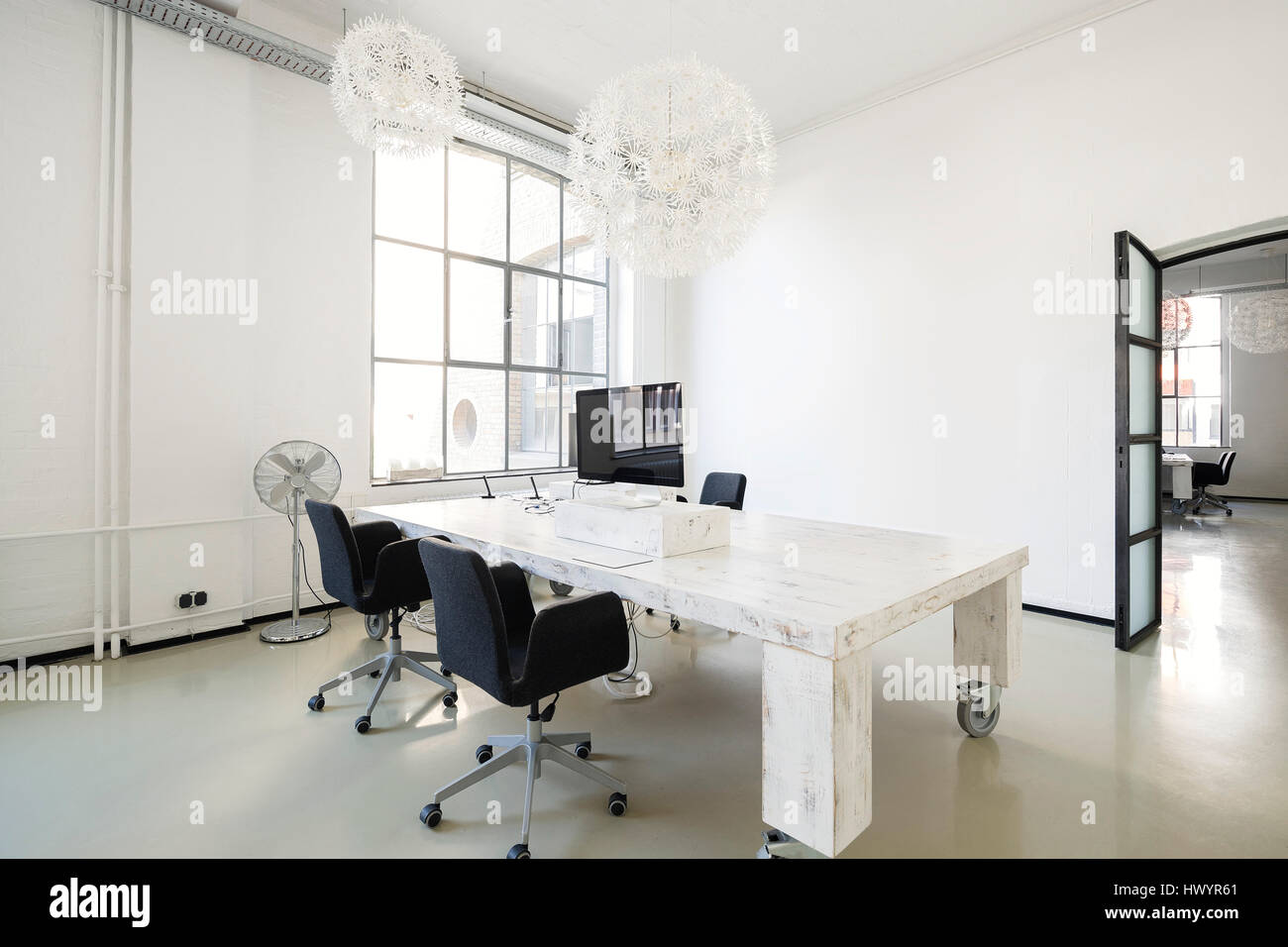 Interior of a modern agency office Stock Photo - Alamy