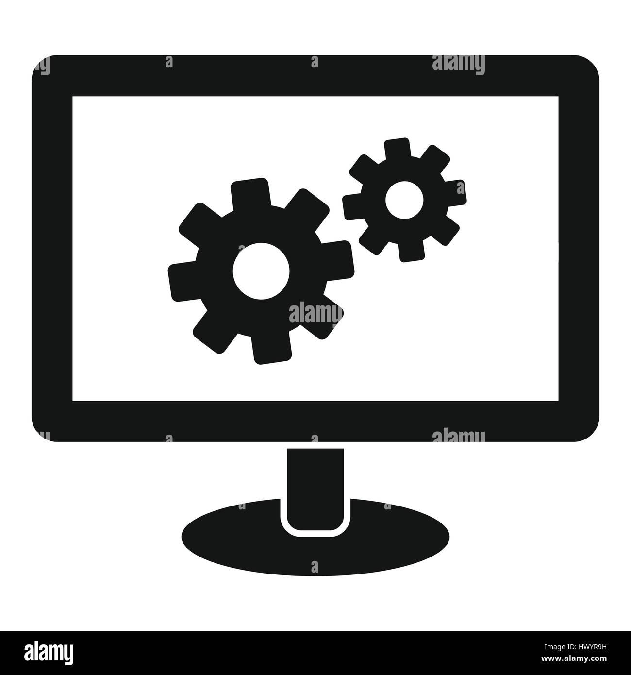 Monitor settings icon, simple style Stock Vector Image & Art - Alamy