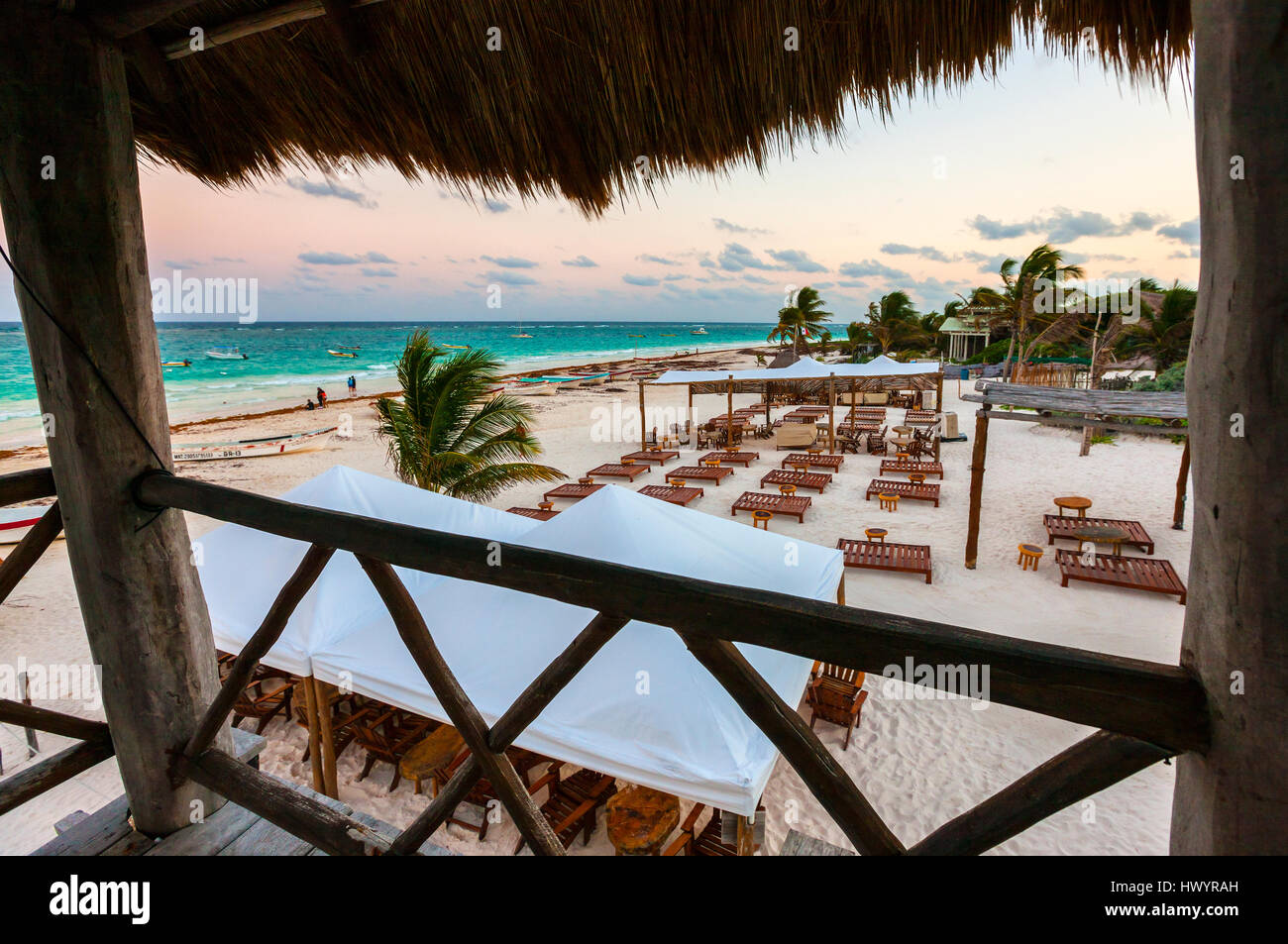 Tulum beach resort hi-res stock photography and images - Alamy
