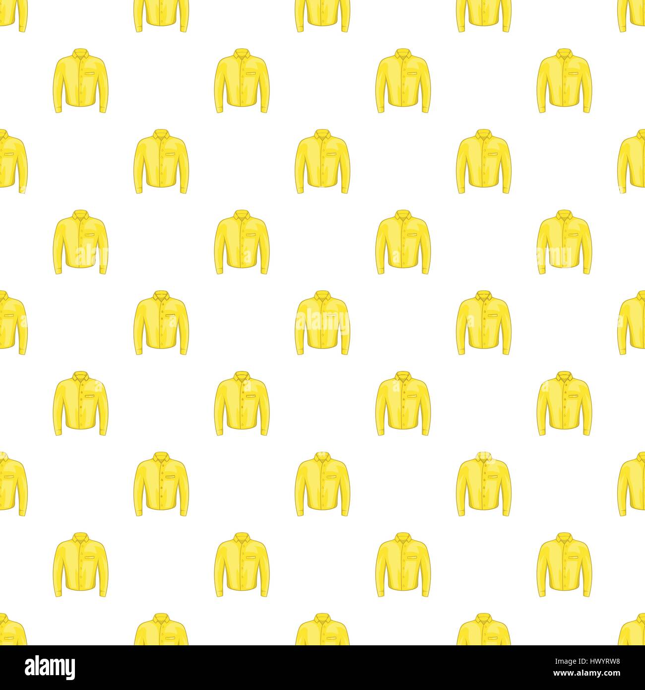 Yellow men shirt pattern, cartoon style Stock Vector Image & Art - Alamy