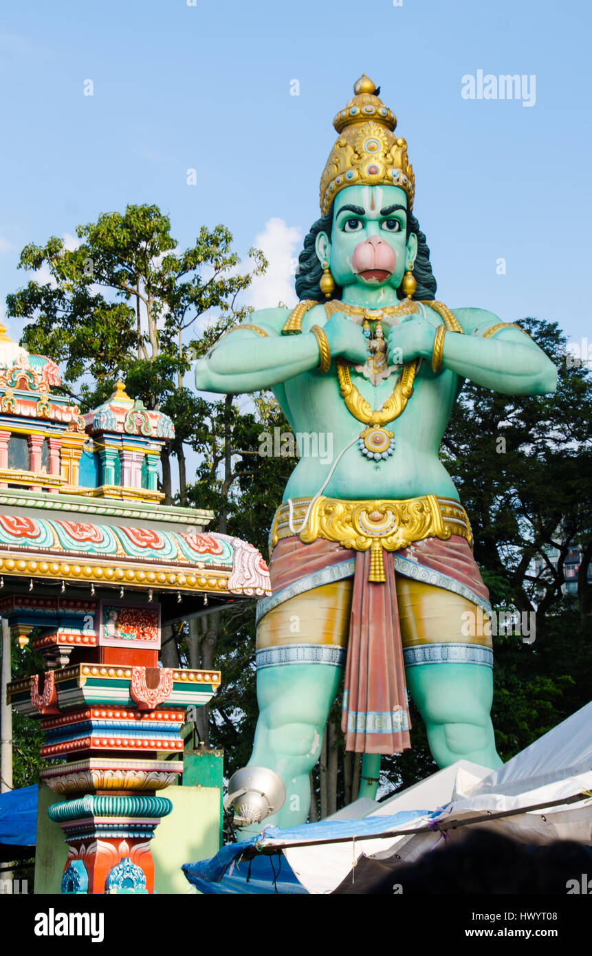 Hanuman the Monkey God - 50ft statue in Batu Caves, Malaysia Stock ...