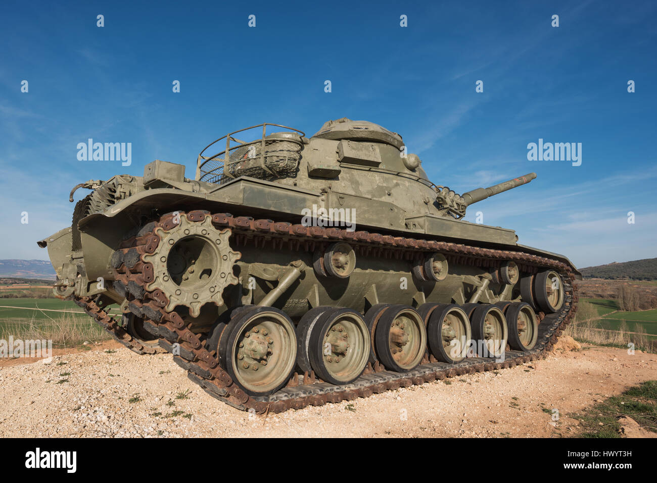 Burgos, Spain - March 18, 2017: Spanish Army forces M60 patton tank on ...