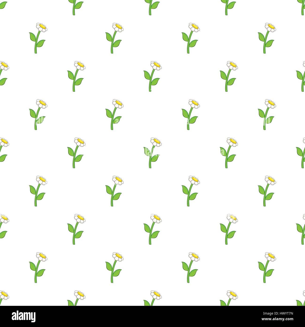 Daisy pattern, cartoon style Stock Vector Image & Art - Alamy