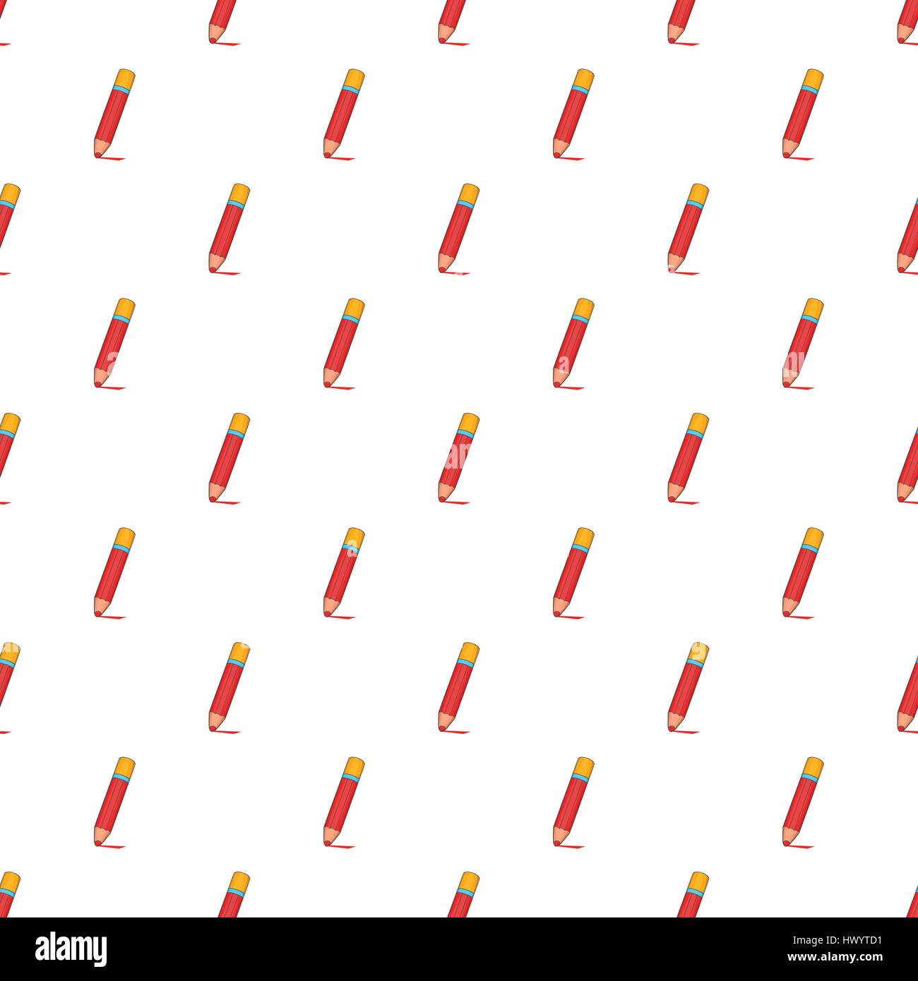 Pencil pattern, cartoon style Stock Vector Image & Art - Alamy