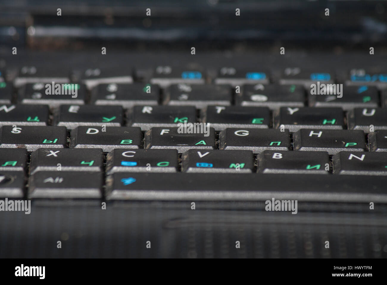 Close up of keyboard of a modern laptop Stock Photo - Alamy