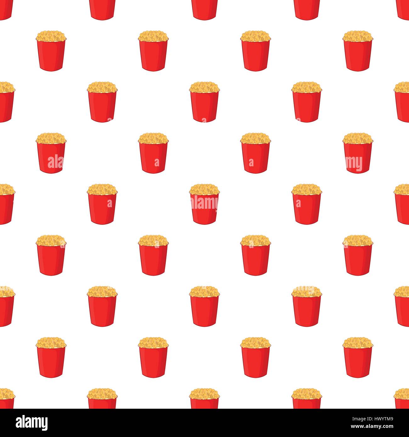 Popcorn pattern, cartoon style Stock Vector Image & Art - Alamy