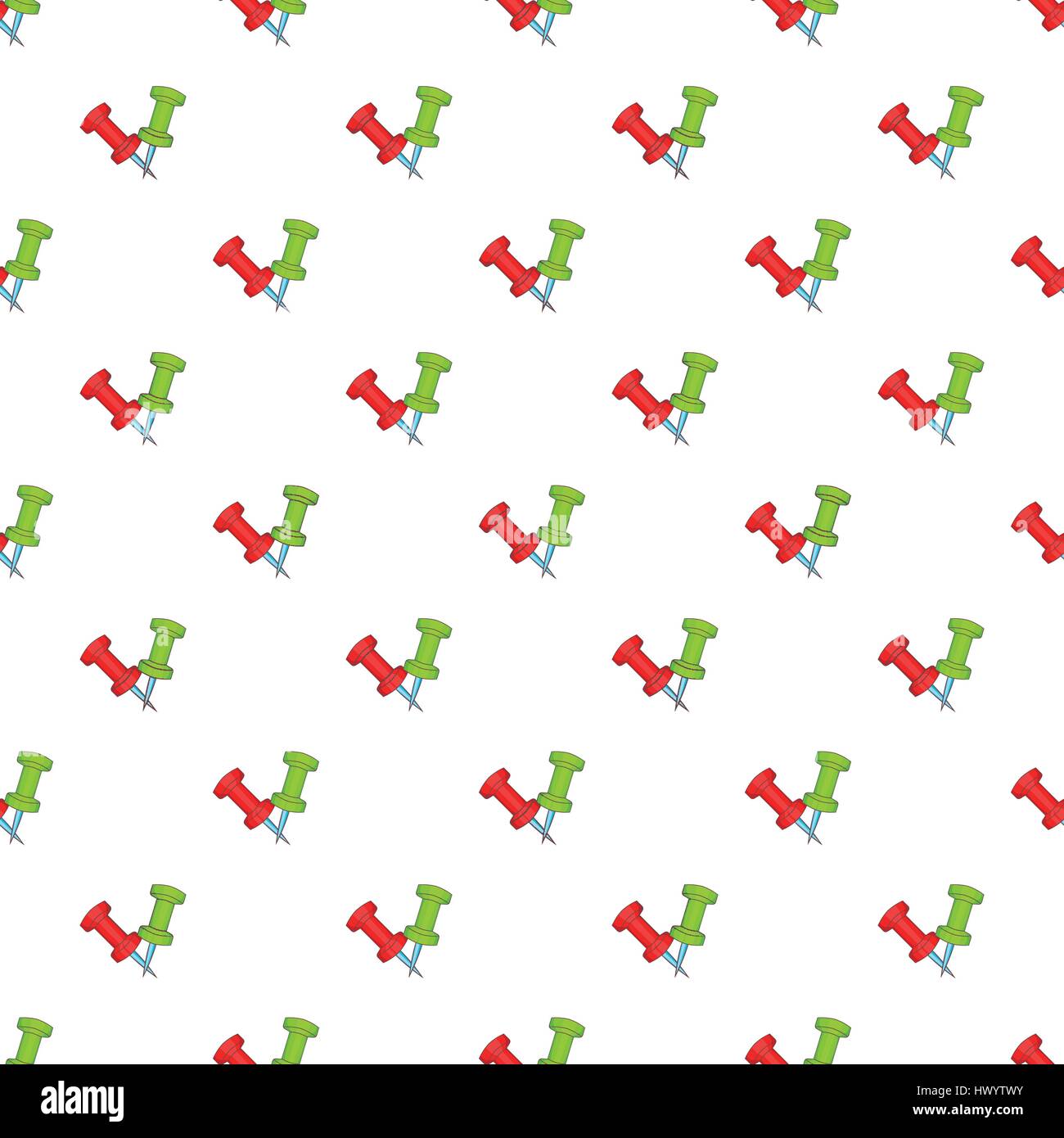 Pushpin pattern, cartoon style Stock Vector Image & Art - Alamy