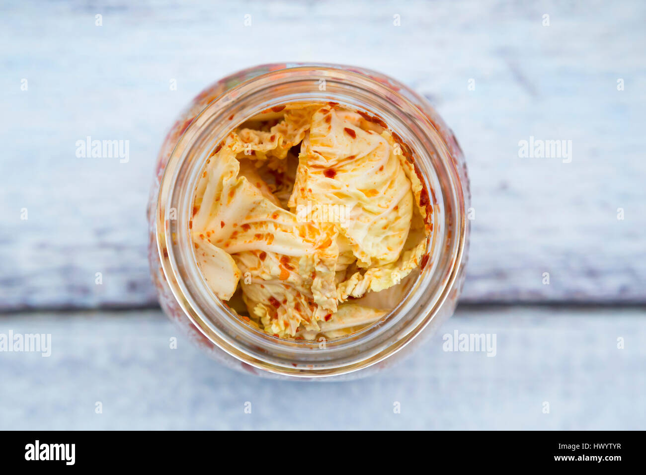Glass of Kimchi Stock Photo - Alamy