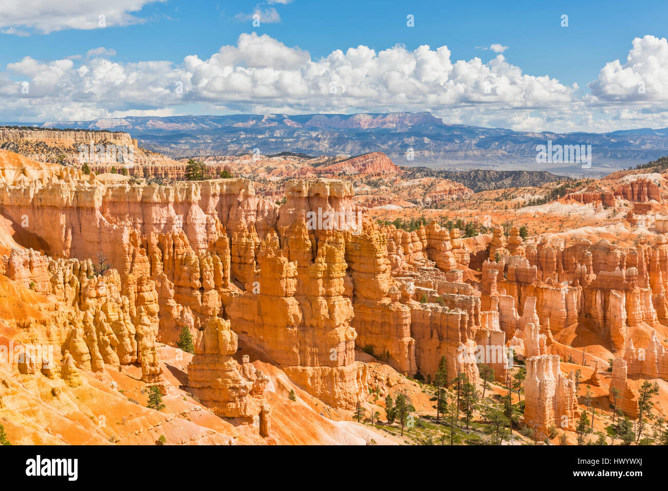 USA, Utah, Bryce Canyon National Park, hoodoos in amphitheater as seen ...