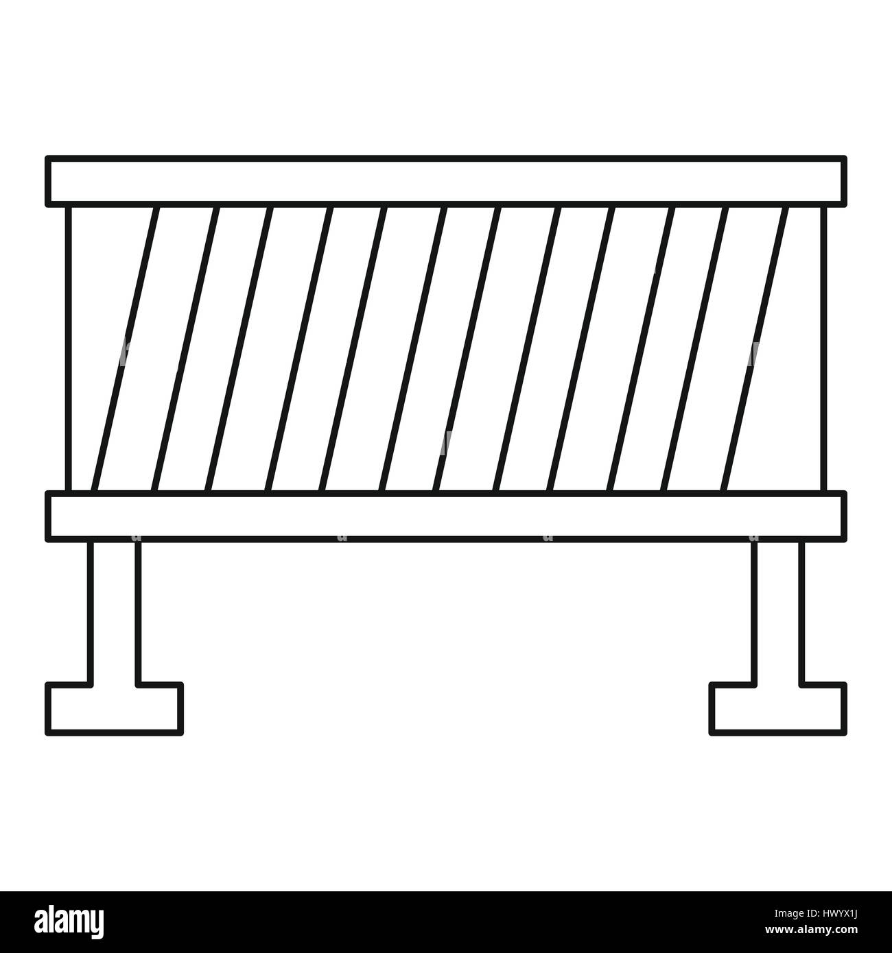 Road barrier icon, outline style Stock Vector Image & Art - Alamy