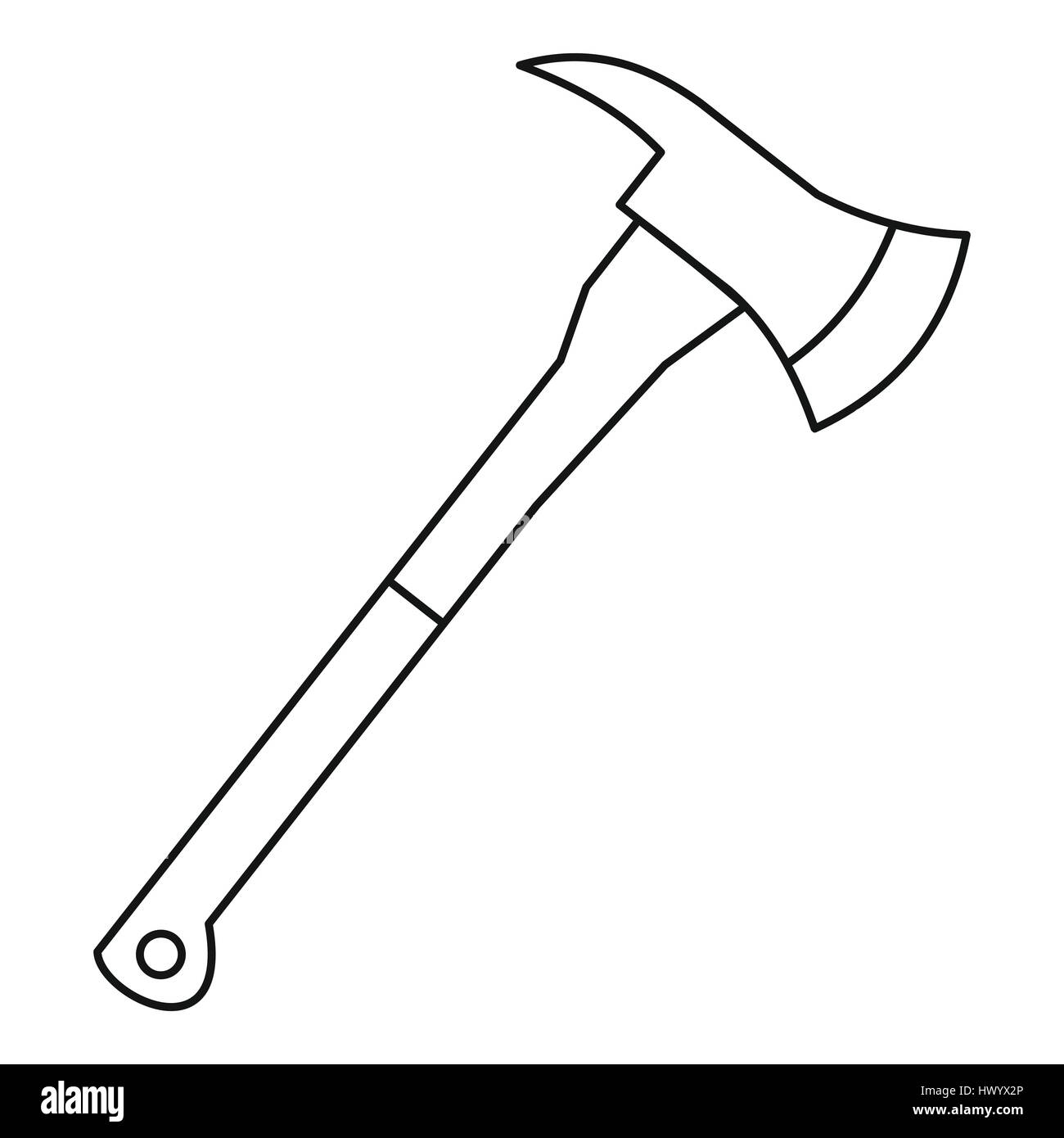 Axe icon, outline style Stock Vector Image & Art - Alamy