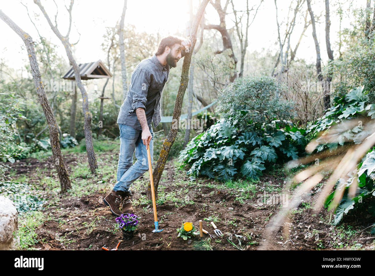 Break from gardening hi-res stock photography and images - Alamy