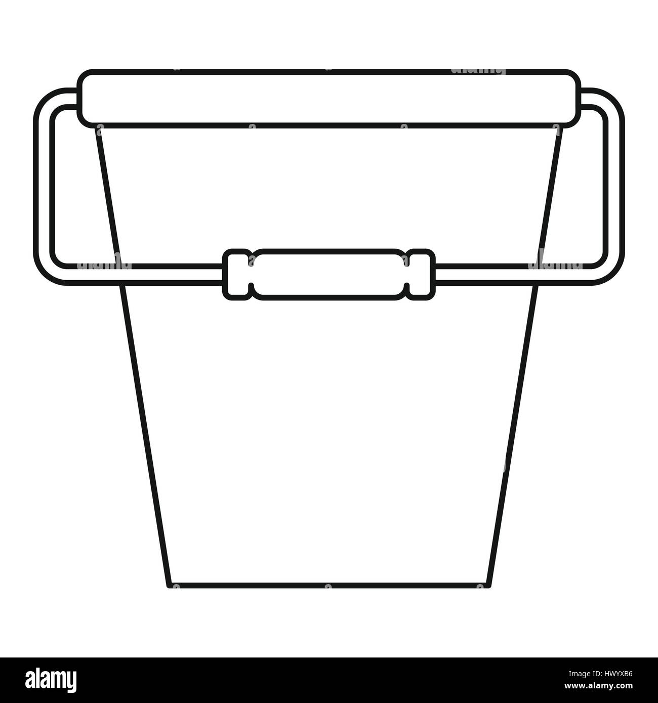 Bucket icon, outline style Stock Vector Image & Art - Alamy