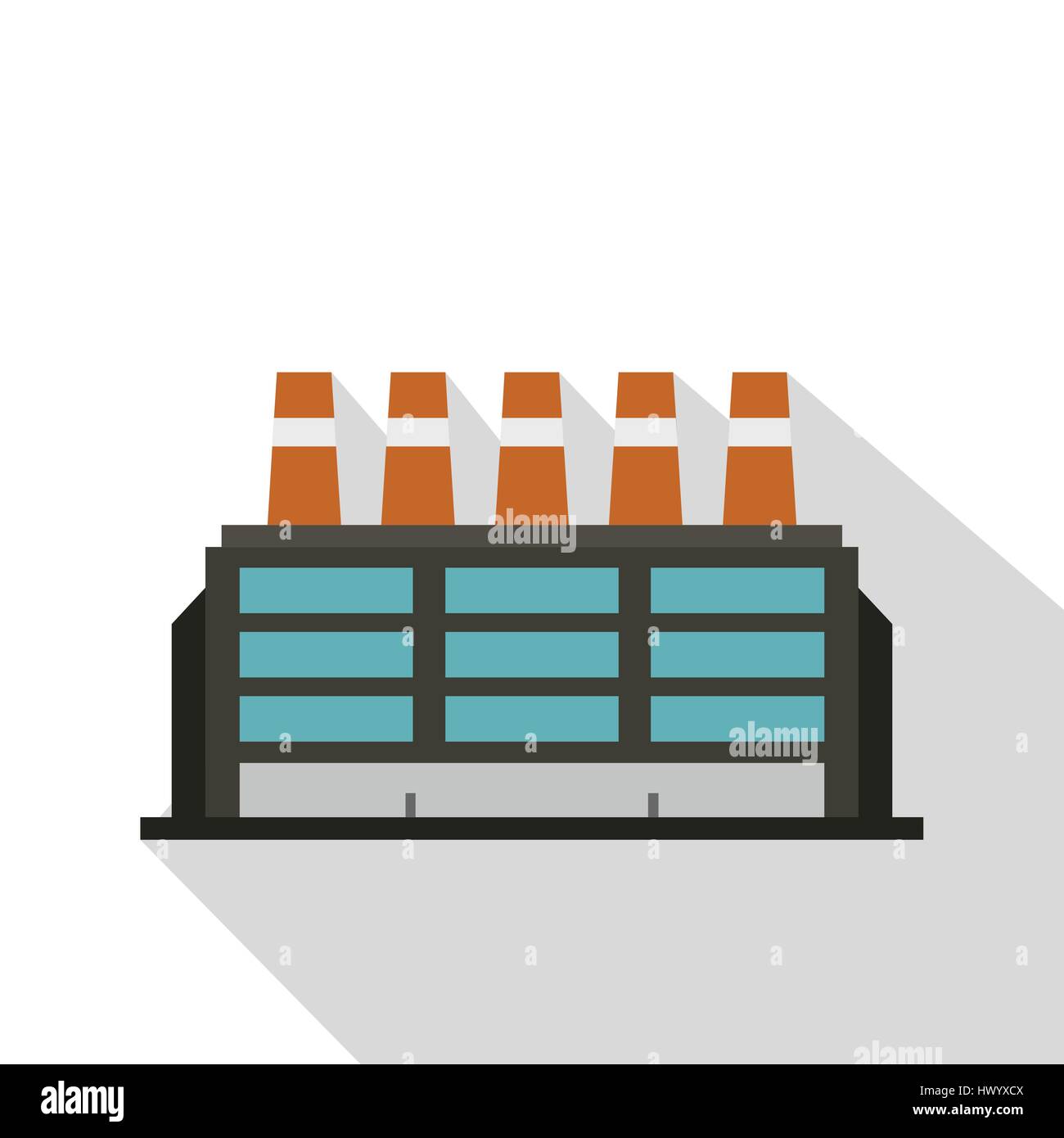 Factory building icon, flat style Stock Vector Image & Art - Alamy