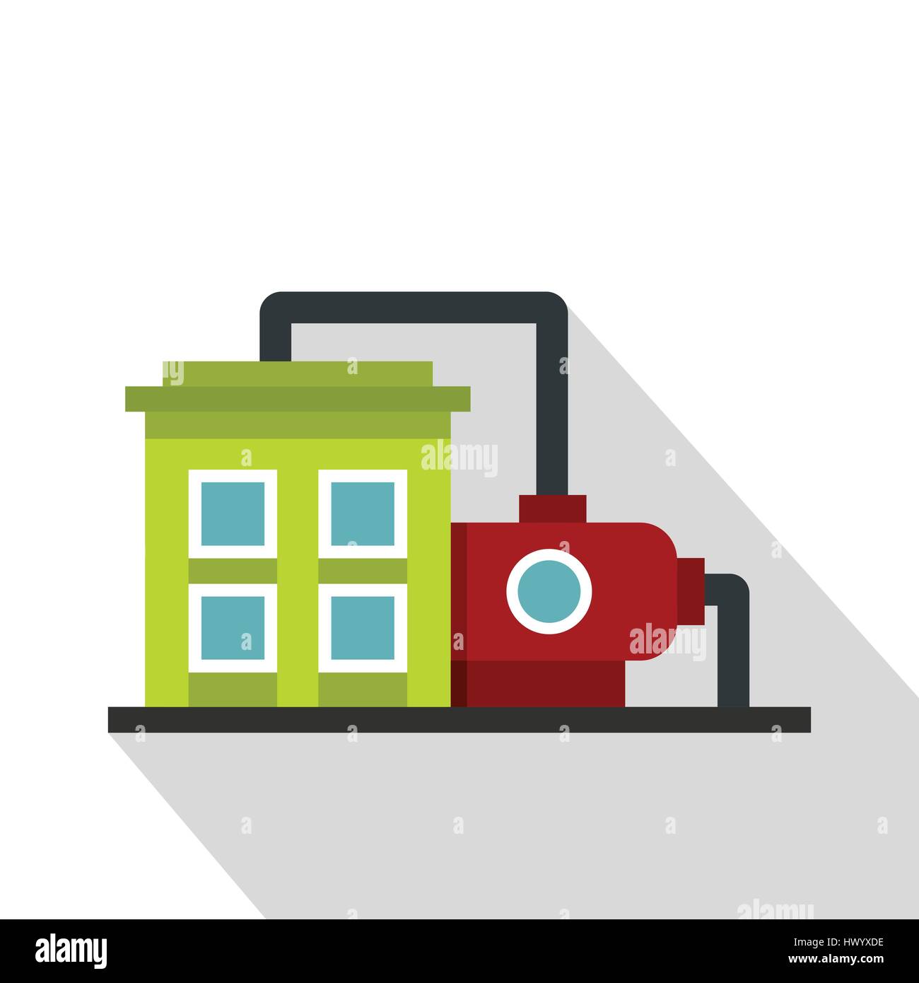 Factory building icon, flat style Stock Vector Image & Art - Alamy