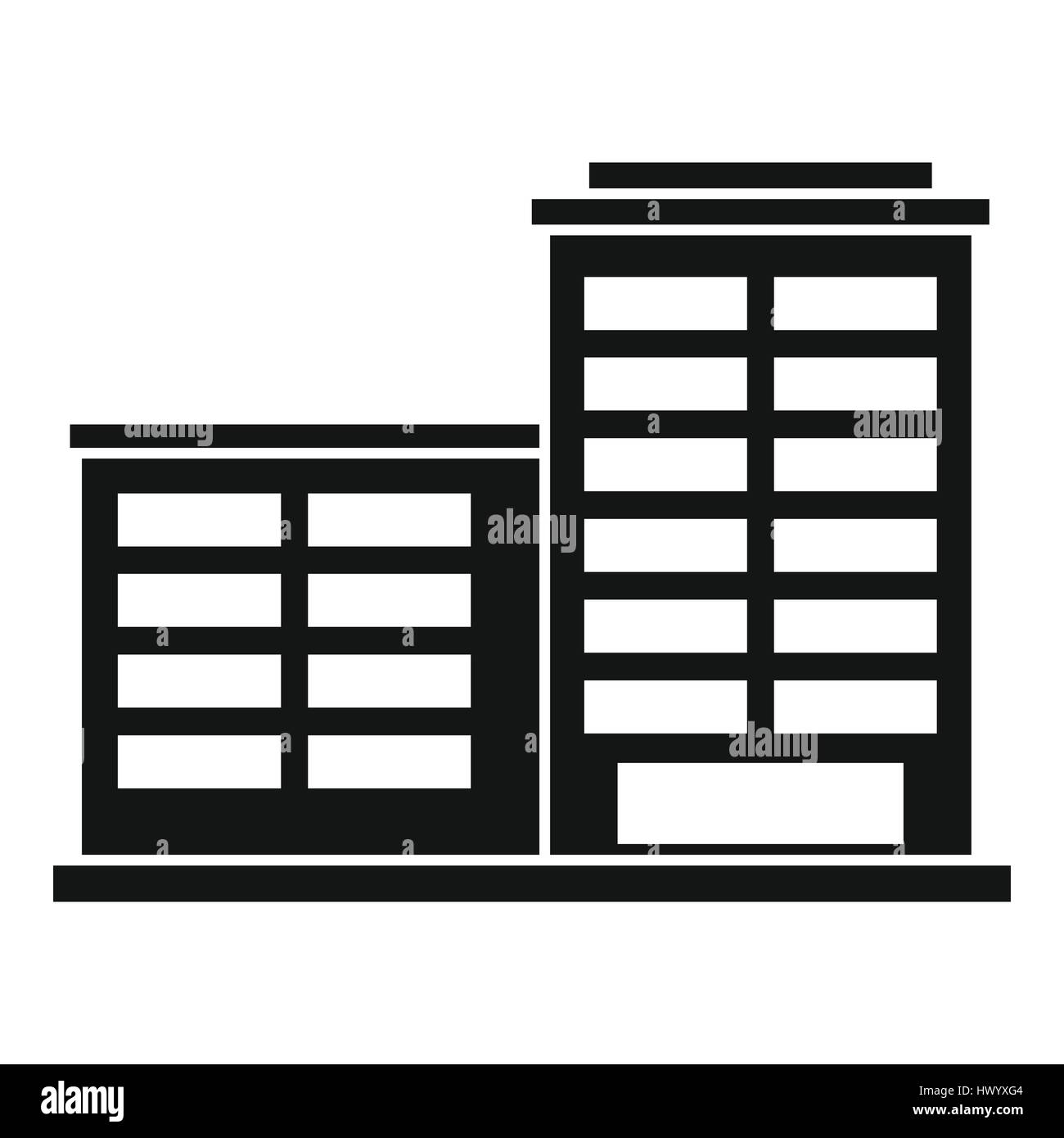 Manufacturing factory building icon, simple style Stock Vector Image ...