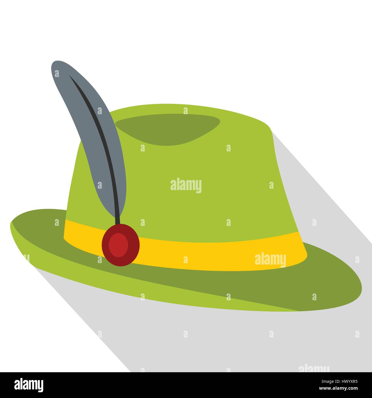 Green Felt Hat Stock Vector Images - Alamy
