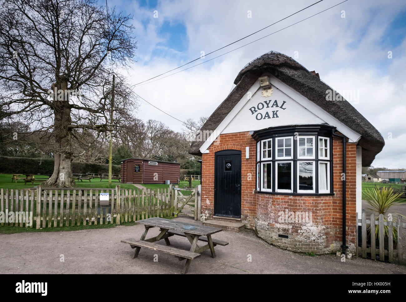 The Royal Oak pub in Fritham in the New Forest, Hampshire Stock Photo ...