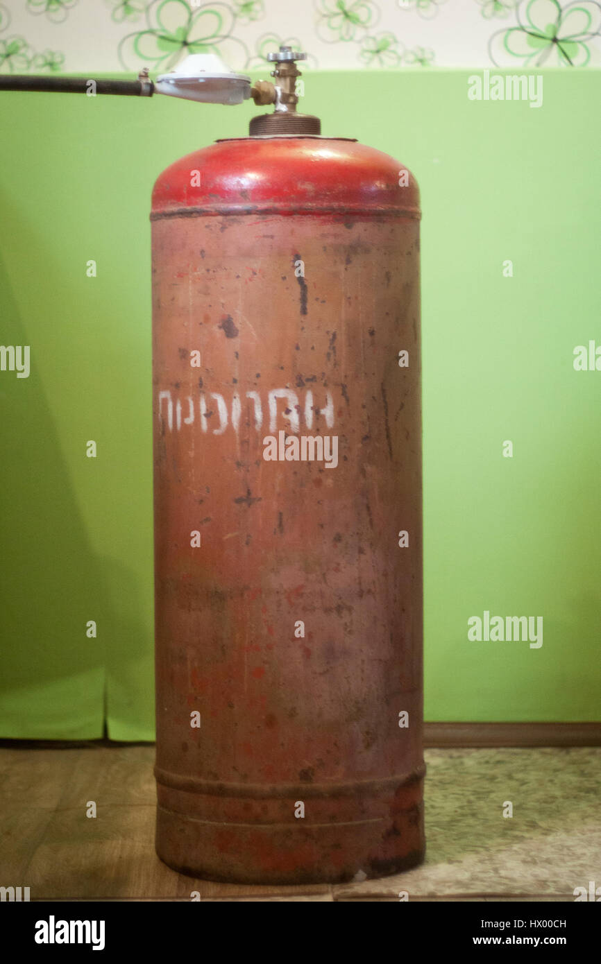 Gas cylinder with propane gas in the house cooking gas for cooking and ...