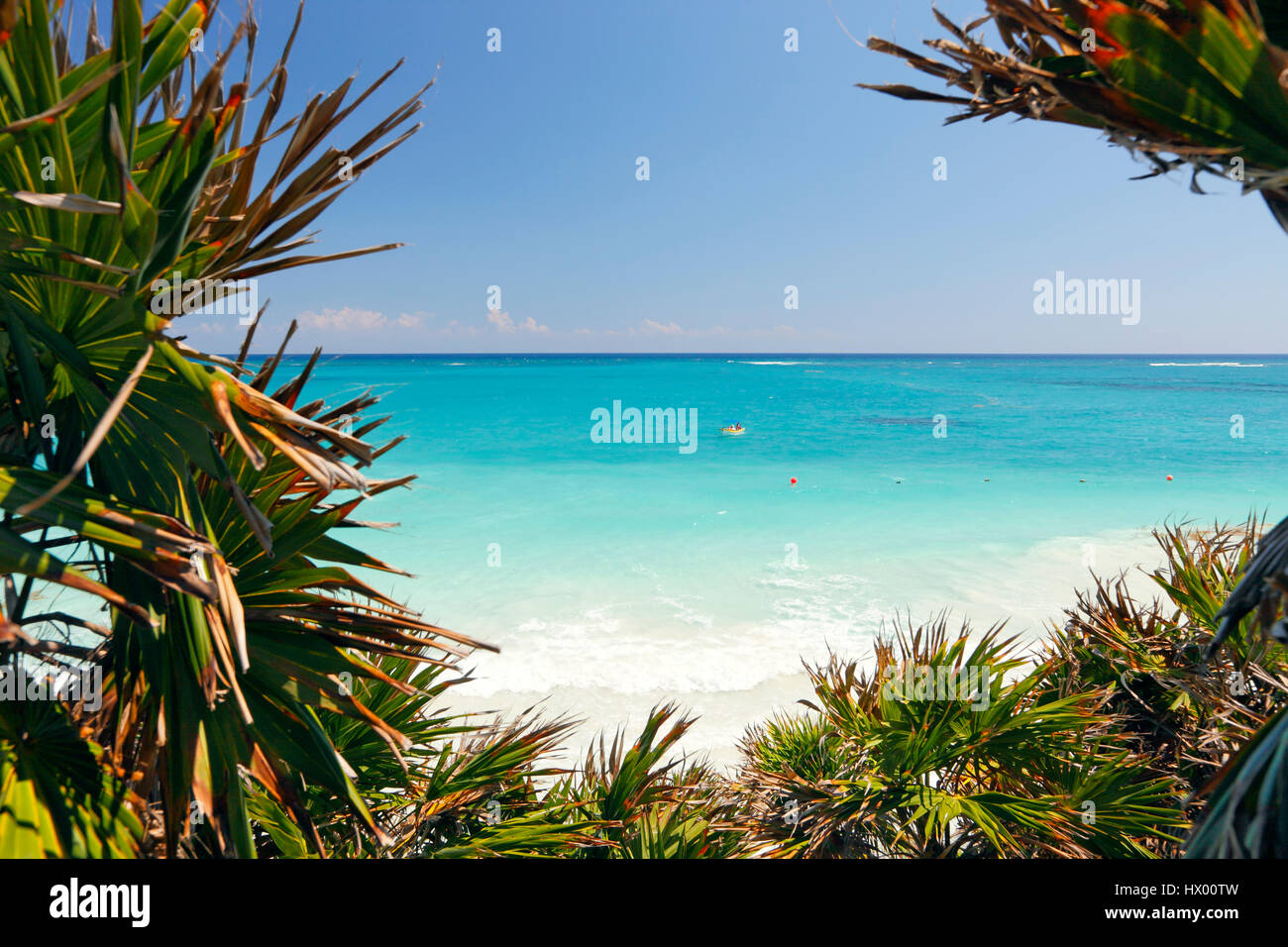 Tulum beach view hi-res stock photography and images - Alamy