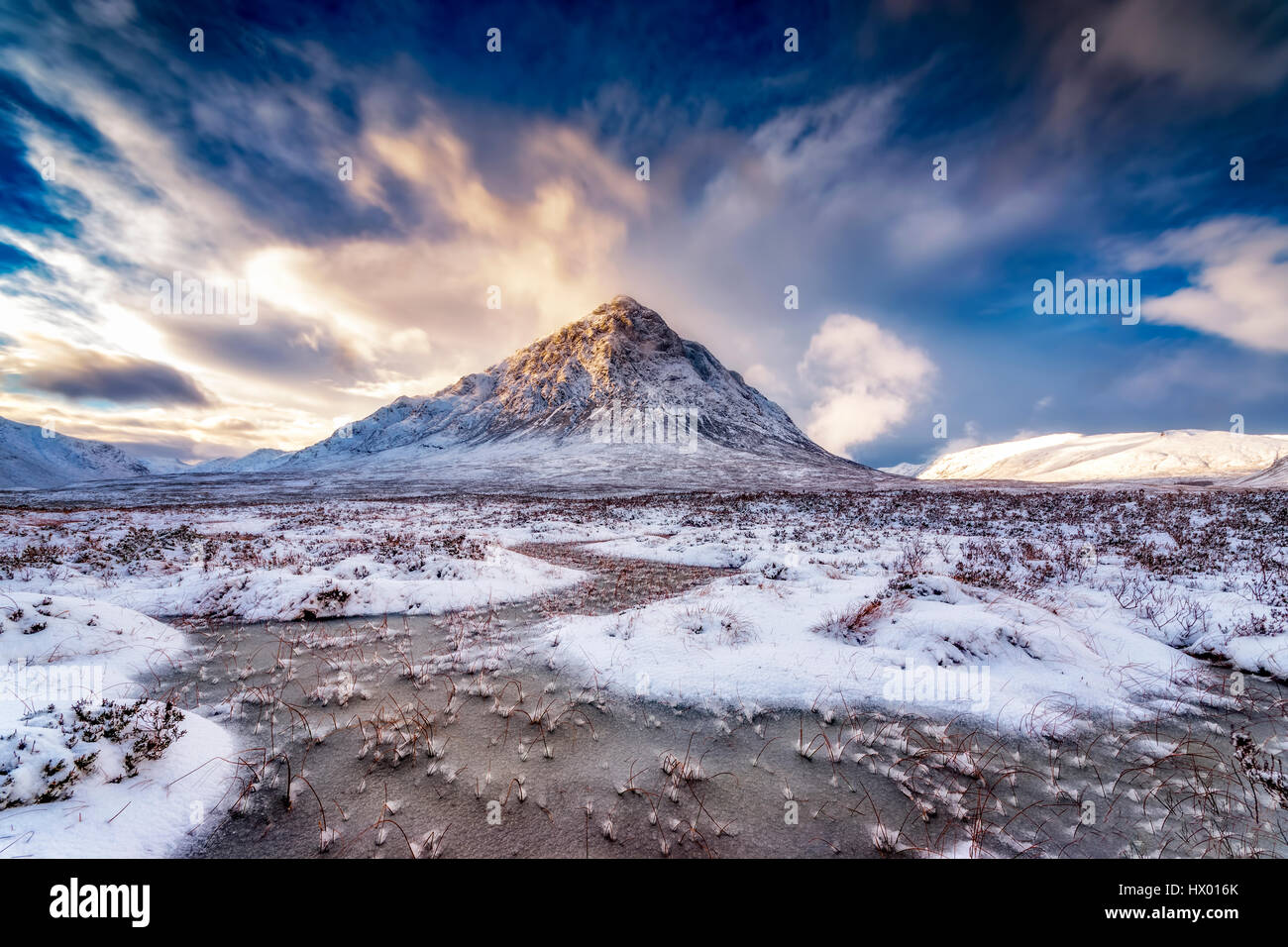 UK, Scotland, Glencoe, Buachaille Etive Mor in winter Stock Photo - Alamy