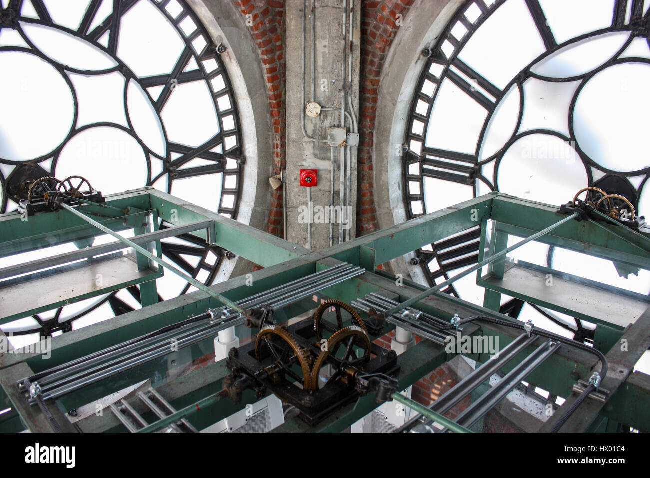 interior of an old clock tower Stock Photo - Alamy