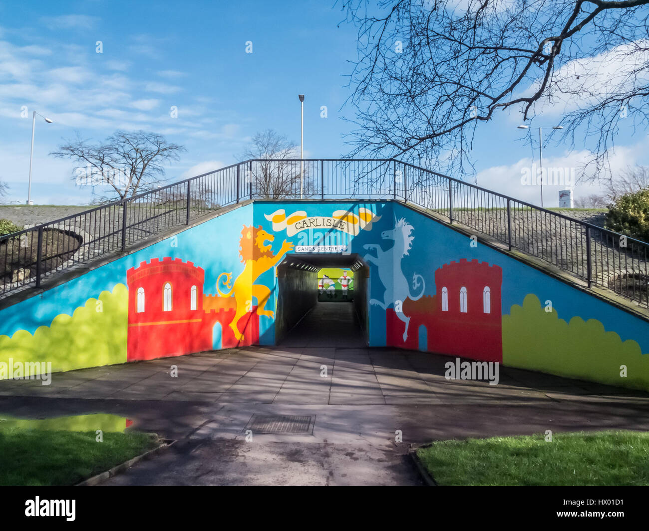 Street art on Carlisle subway, Cumbria UK Stock Photo - Alamy