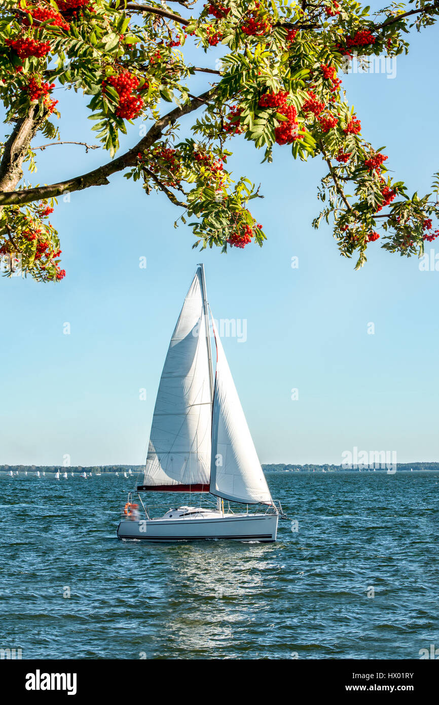 Poland, Masuria, Sailing boat on Lake Niegocin Stock Photo - Alamy