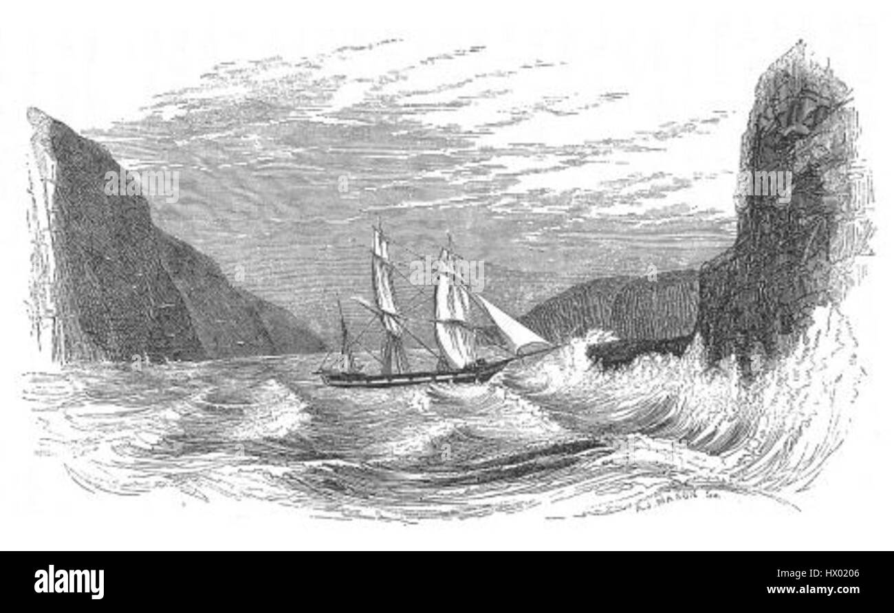 The 'Dangerous Situation of Beagle' depicts an event during the Beagle ...