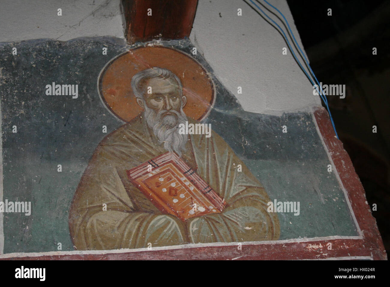 The frescos from St. Nikita Church in Banjani depict religious scenes ...