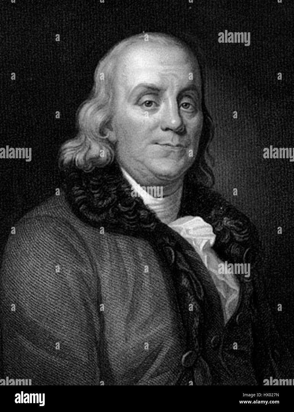 The painting titled 'Franklin' likely references Benjamin Franklin, the ...