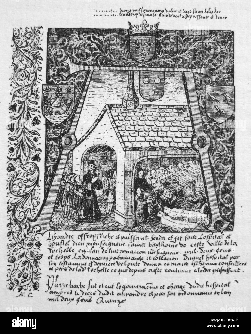 The 'Frontispiece du Cartulaire d' Aufredi' features a medieval ...